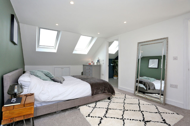 A rear dormer loft conversion into one master bedroom and one shower ...