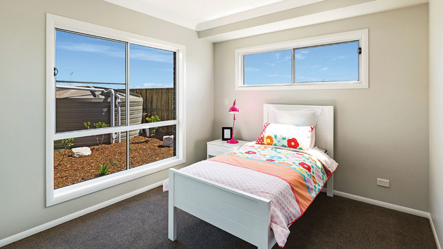 White Aluminium Sliding Windows in a bedroom - Modern - Bedroom - Other ...