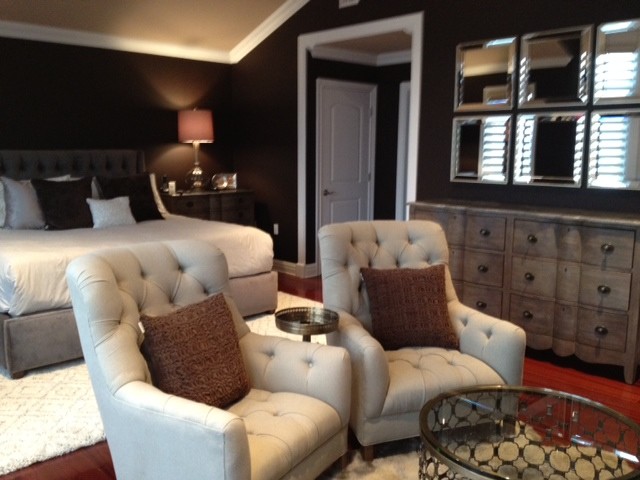 Beautiful Master Bedroom in Benjamin Moore AF-180 Wenge - Transitional ...