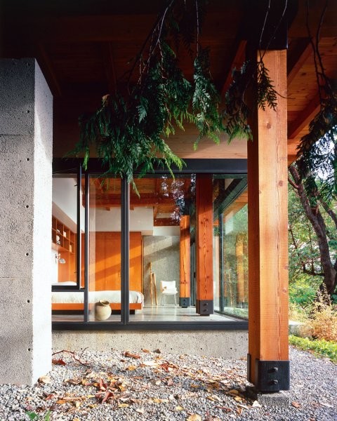 beautiful western red cedar post and beam - Contemporary - Bedroom ...