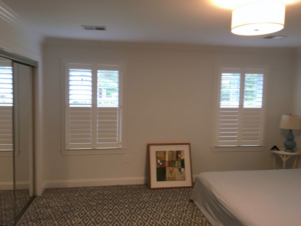 Bedroom Plantation Shutters - Beach Style - Bedroom - New York - by ASAP Blinds | Houzz