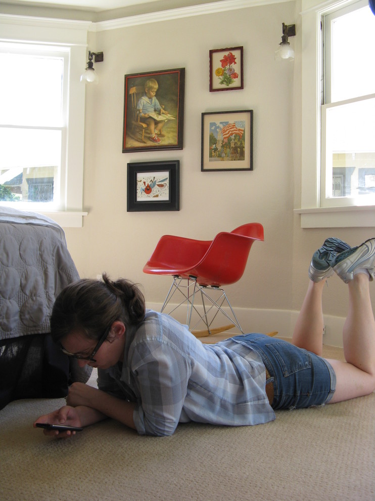 Bedroom with Eames Molded Plastic Rocker - Eclectic - Bedroom - Los ...