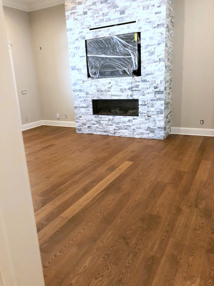 BELLE TERRE: 6" SELECT WHITE OAK INSTALLED & FINISHED W/ CUSTOM STAIN ...