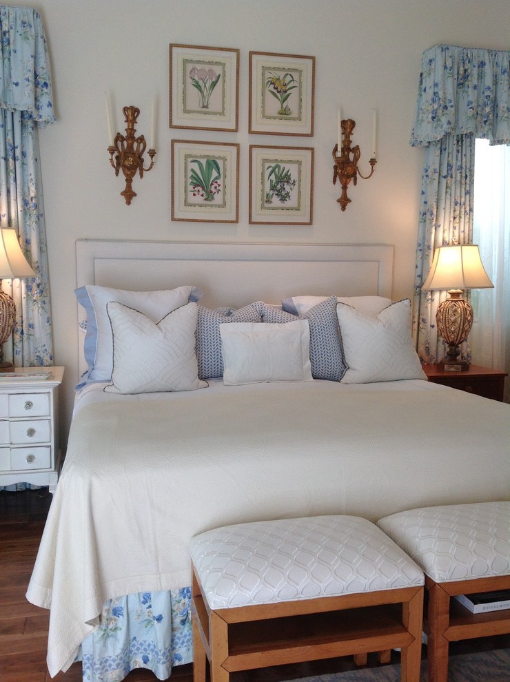 Blue and White Master Bedroom - Beach Style - Bedroom - Miami - by User ...