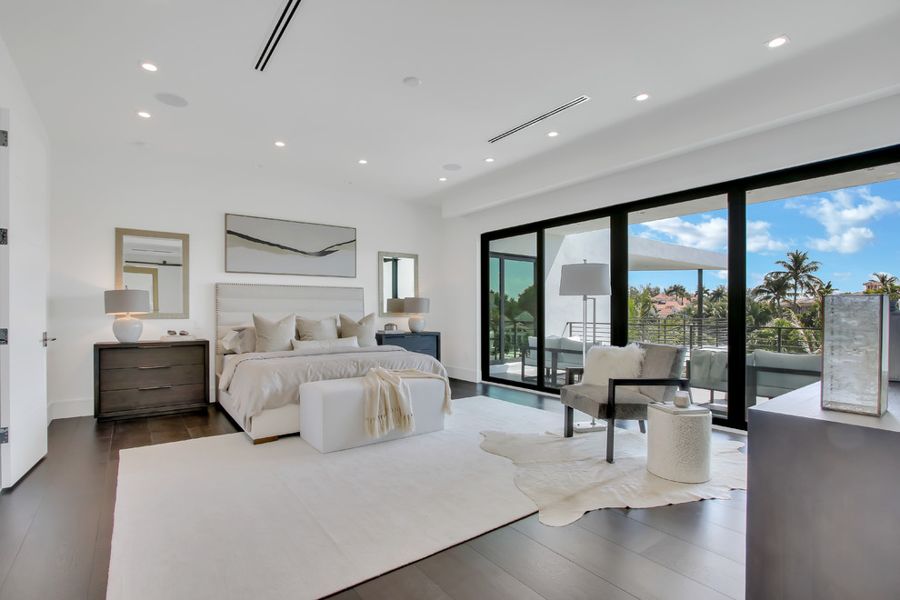 Boca Raton - New Modern Waterfront Custom Home - Contemporary - Bedroom ...
