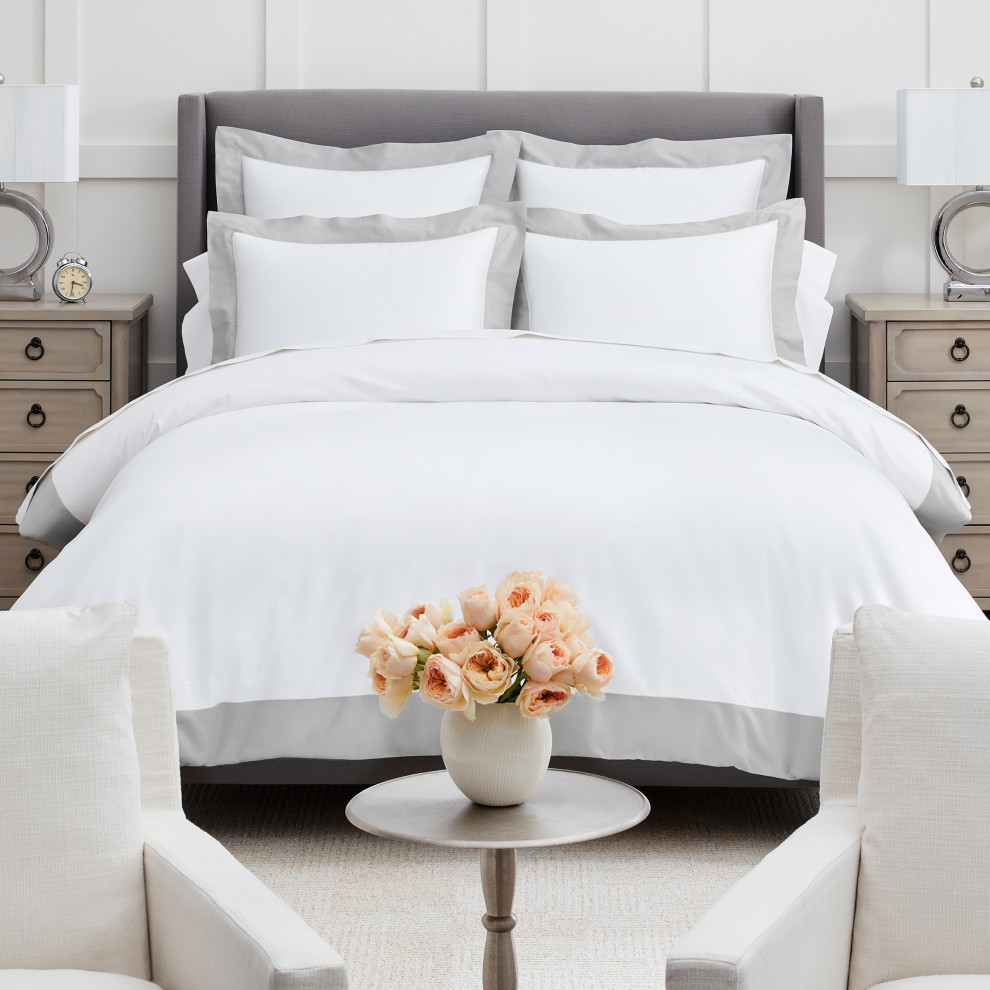 Boll & Branch Colorblock Bed - Traditional - Bedroom - New York - by ...