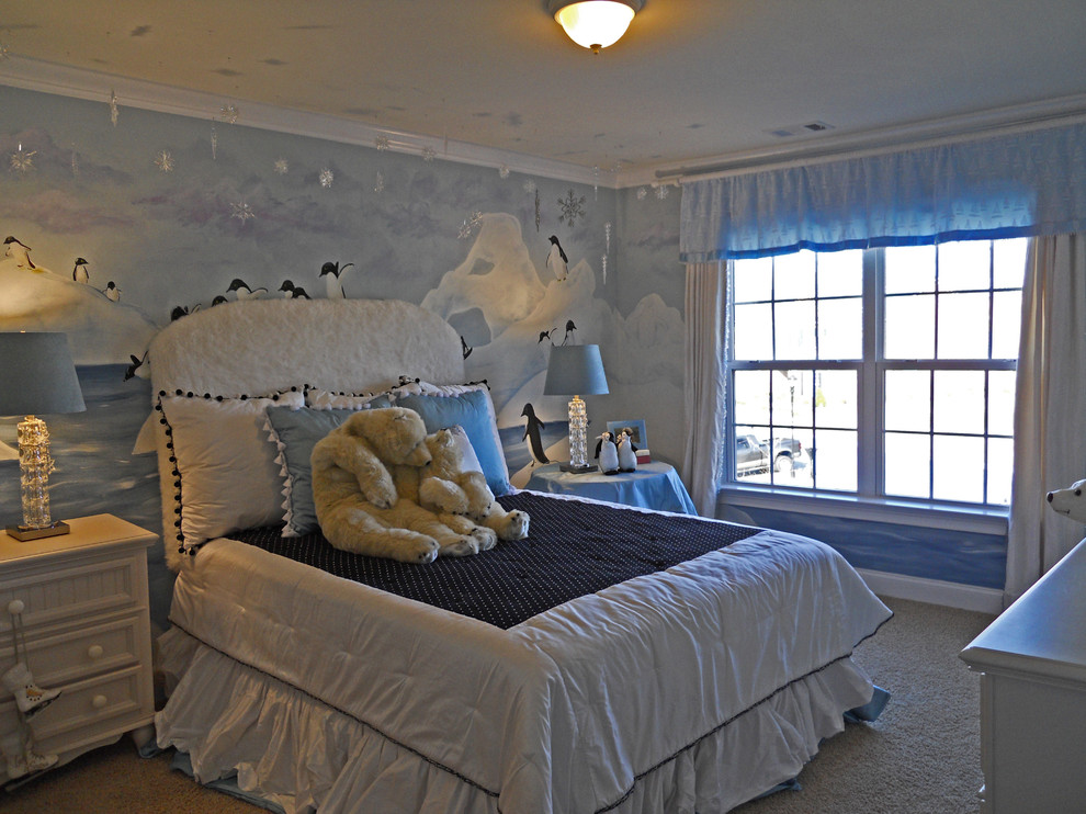 Boy Room / Arctic Scene / Blue & White - Traditional - Bedroom ...