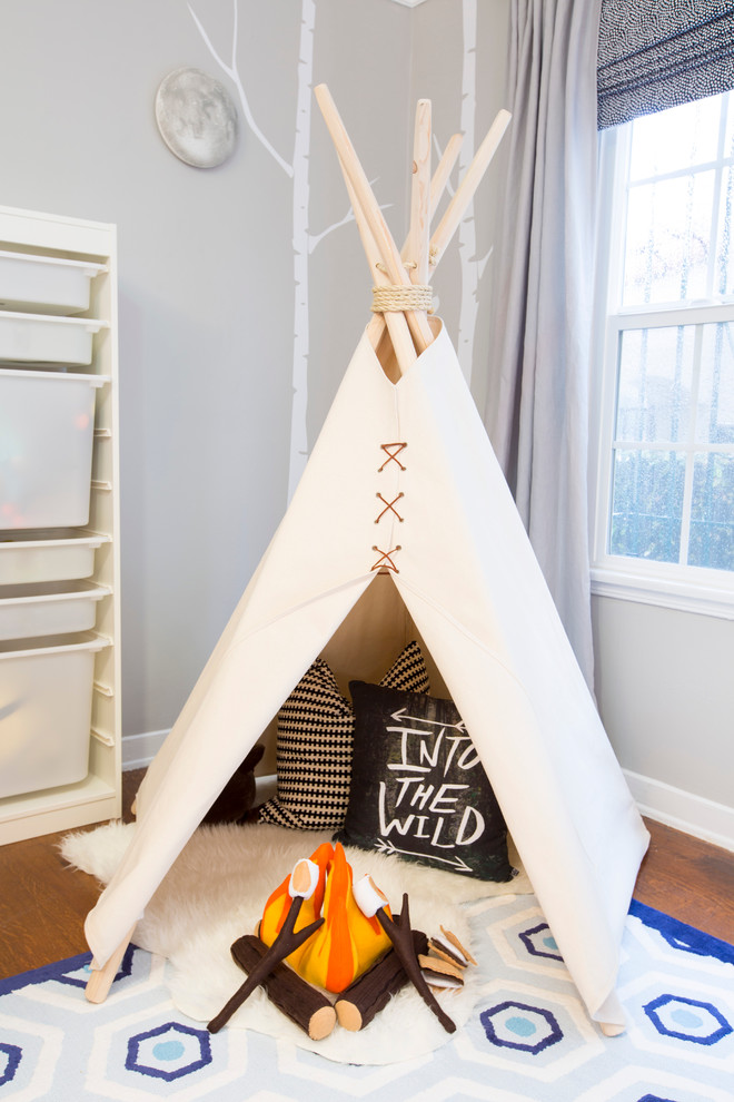Boy's Camping Theme Room Makeover - Eclectic - Bedroom - Los Angeles ...