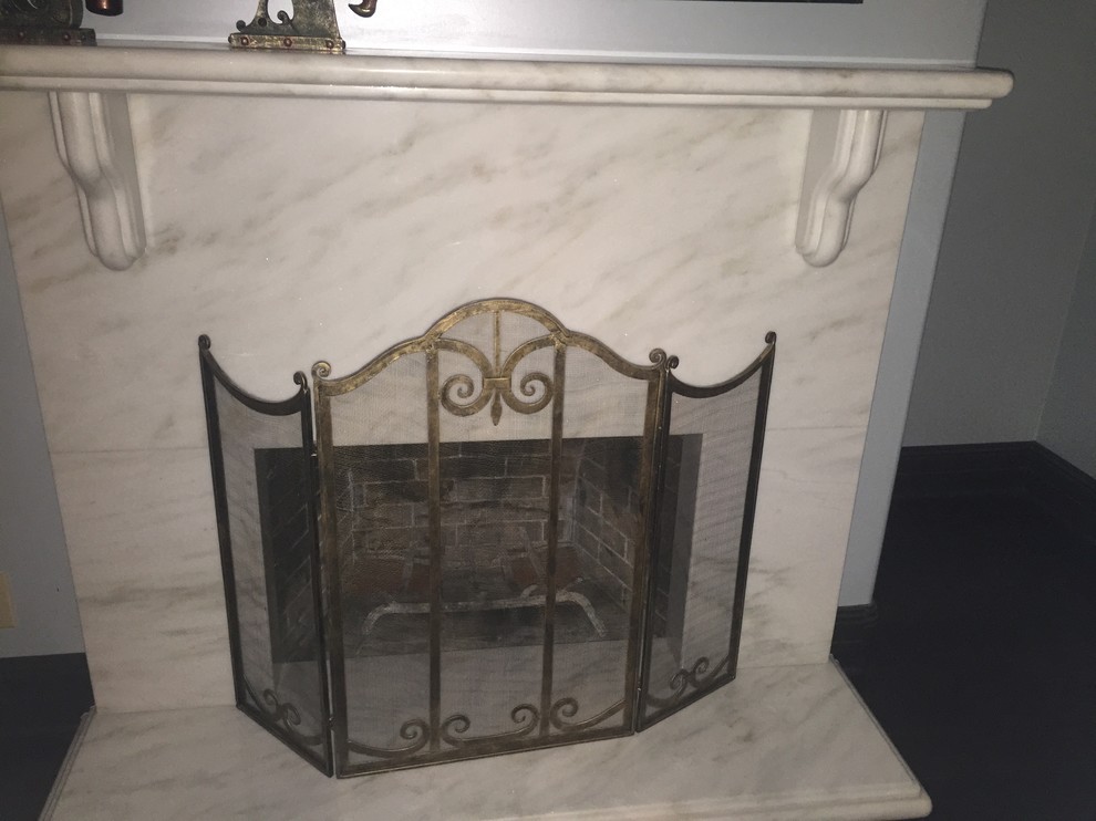 Calacatta Gold Marble Shower, Bath, Vanity, Fireplace - Classique ...
