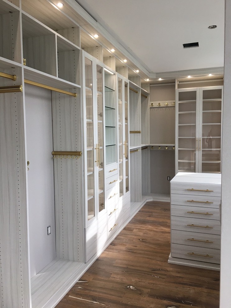 California Closets - Island Walk in Tuscan Moon with Brass ...