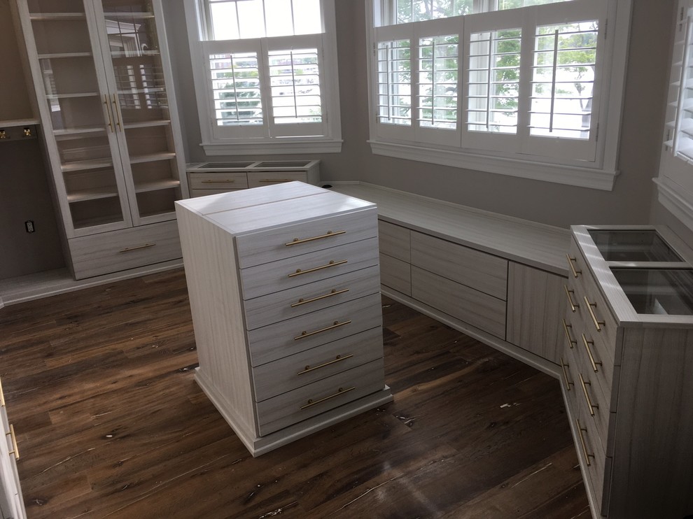 California Closets - Island Walk in Tuscan Moon with Brass ...