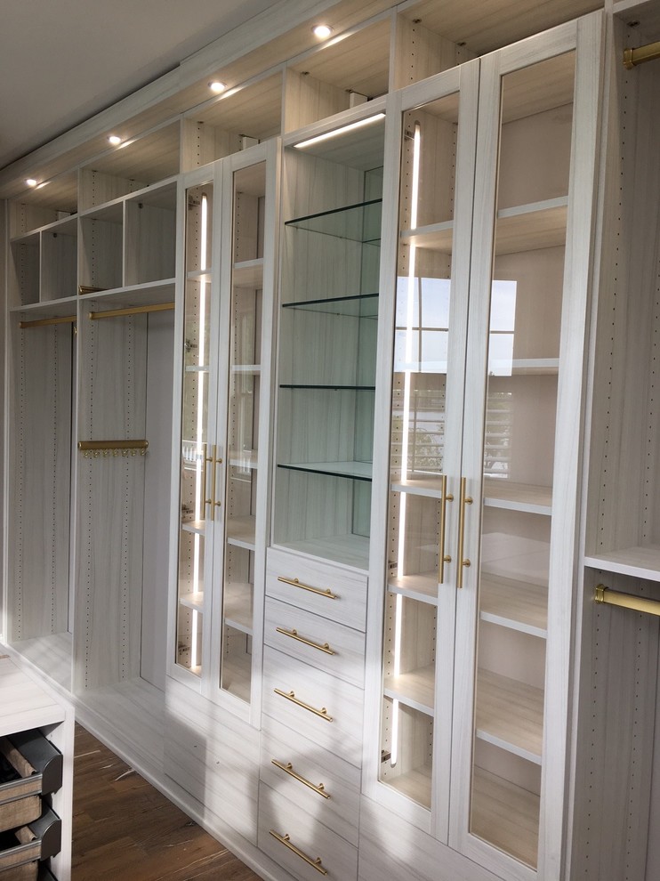 California Closets - Island Walk in Tuscan Moon with Brass ...