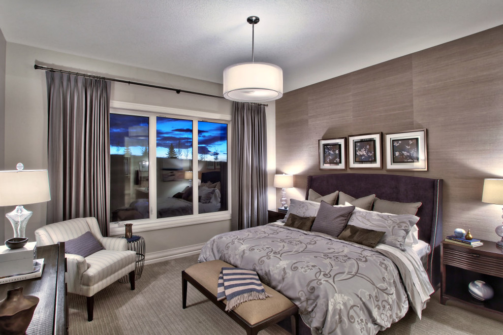 Chic Retreat Bedroom, Interior Design Calgary - Transitional - Bedroom ...