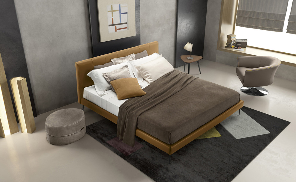 Clio Leather Platform Bed by Gamma - Modern - Bedroom - Newark - by ...