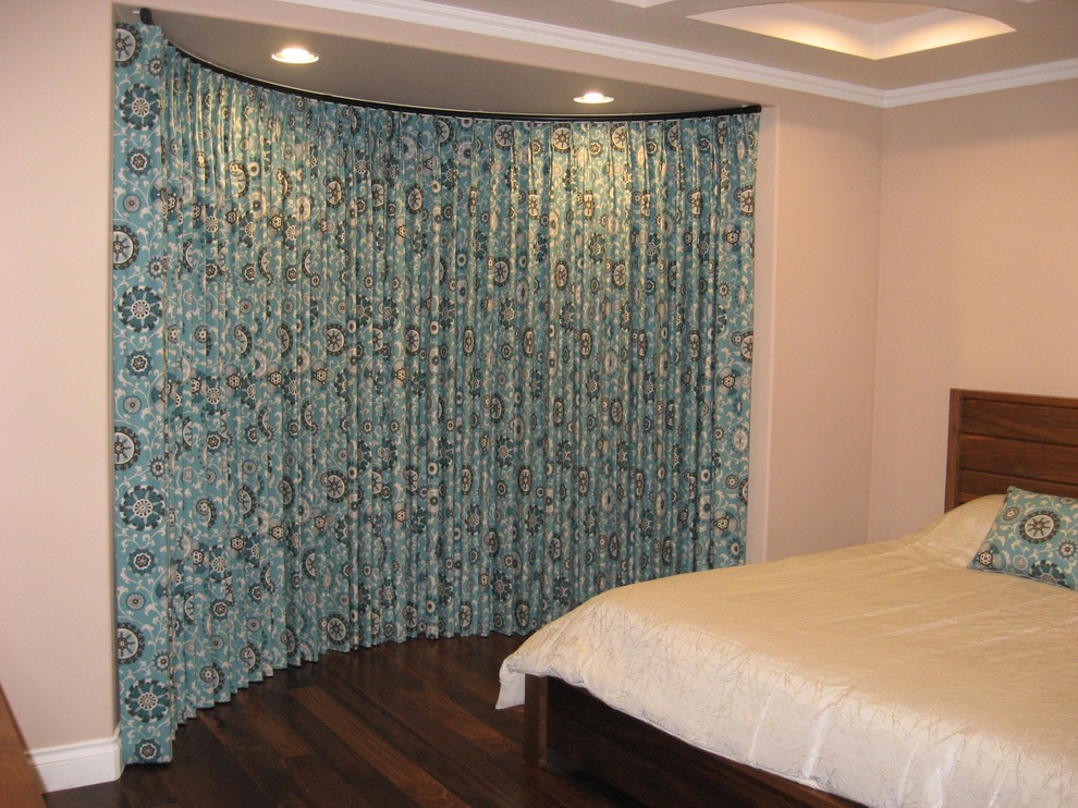Custom Curved Window Treatment - Traditional - Bedroom - Vancouver - by ...