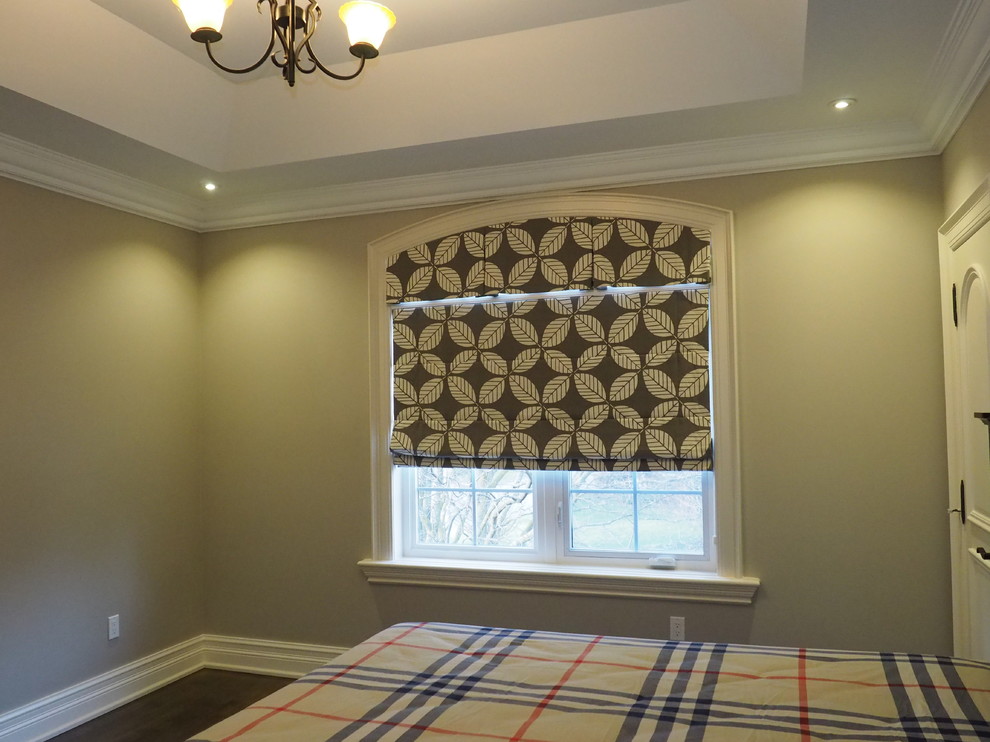 Custom Roman and Matching Arch Window Valance - Contemporary - Bedroom ...