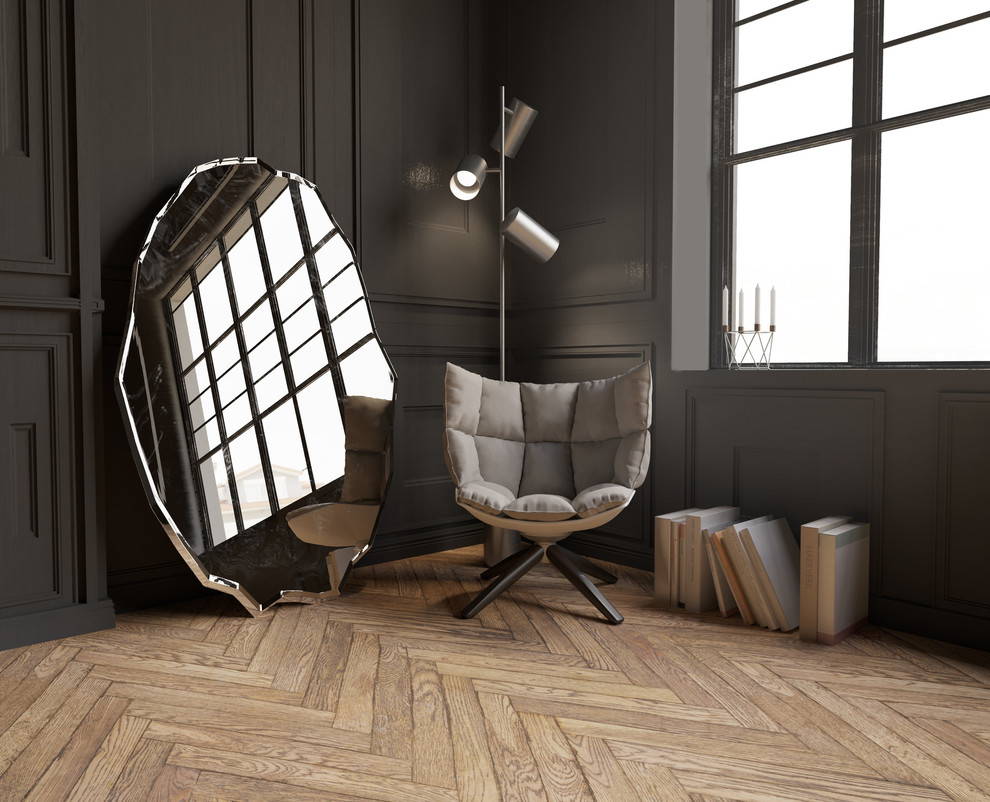 Dark Room bedroom Reading Corner 3D Visualisation - Traditional ...