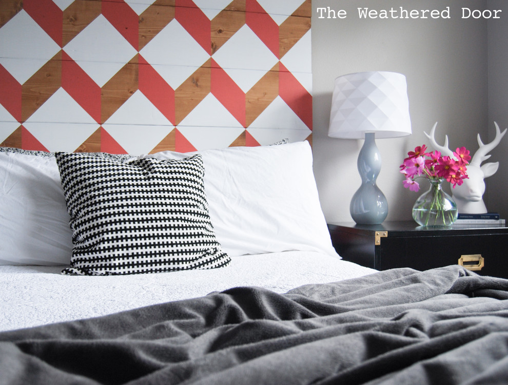 DIY Geometric Headboard for under $100 - Modern - Bedroom - Seattle | Houzz