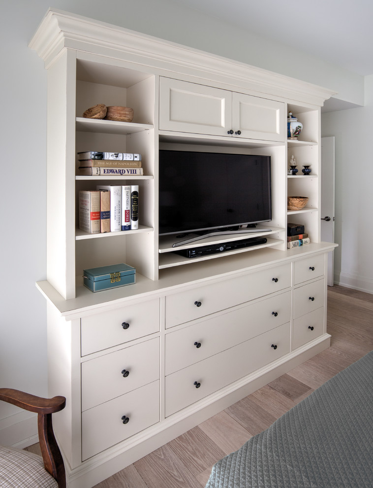 Downsizing to a loft - Master bedroom TV built-in - Eclectic - Bedroom ...