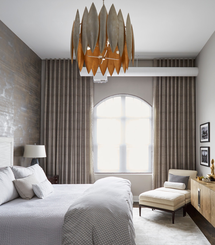 Dramatic Lighting in Master Bedroom - Transitional - Bedroom - Chicago ...