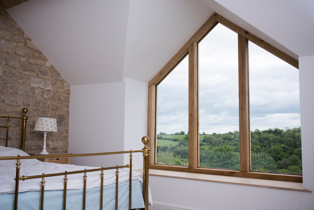 Gable End Window in Master Bedroom - Transitional - Bedroom - Wiltshire ...