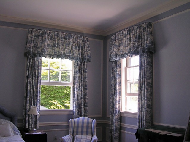 Gathered Valance with trim - Traditional - Bedroom - Providence - by ...