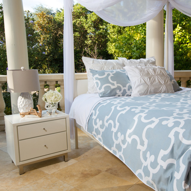 Geometric Print Two-Toned Signature Designer Duvet Cover, The Noe Dusk ...