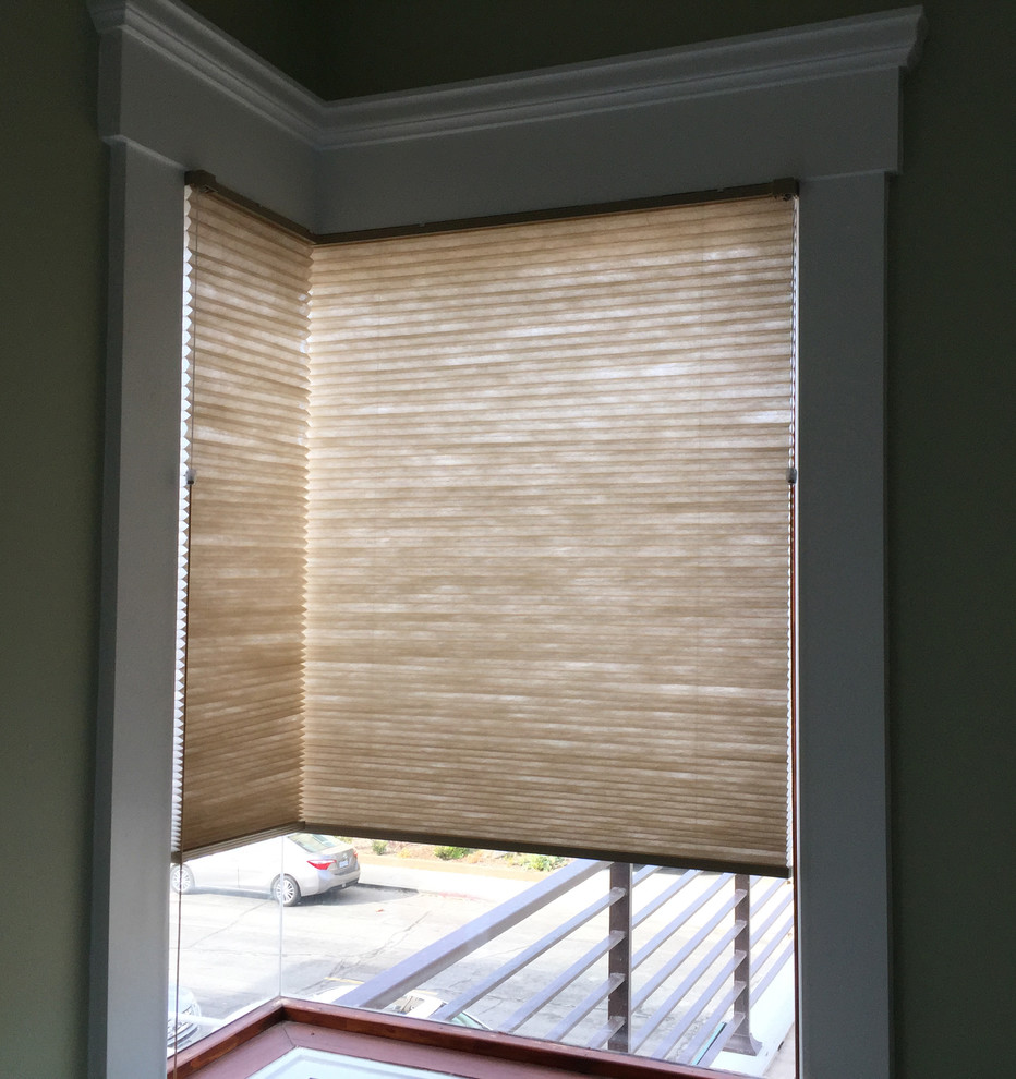 Hermosa Beach Corner Window Cellular Shades - Beach Style - Bedroom - Orange County - by Ocean ...