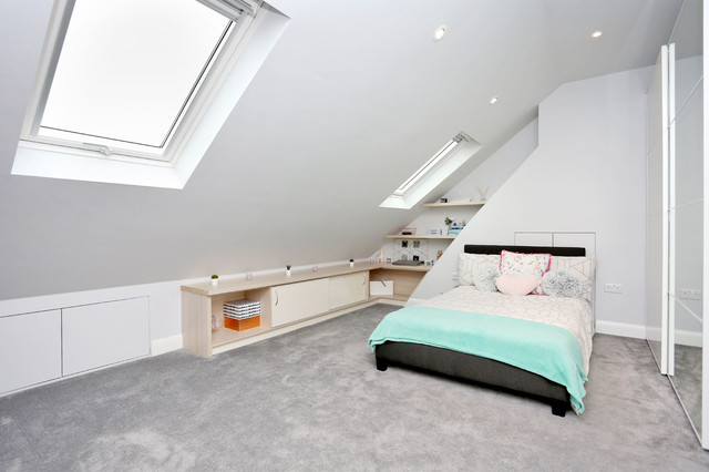 Hip to gable loft conversion with rear dormer into 2 bedrooms and 1 ...