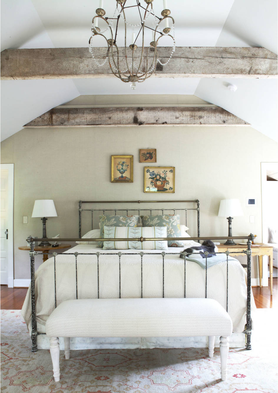 Master bedroom with iron bed store