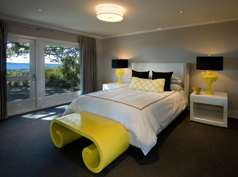 Hollywood Regency, Montecito - Contemporary - Bedroom - Santa Barbara ...