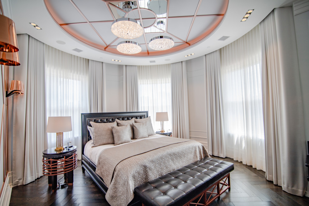 Bedroom with stunning natural light Lutron shade and lighting control ...