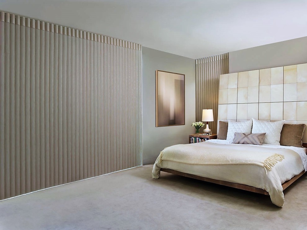Hunter Douglas Luminette Privacy Sheers - Modern - Bedroom - New York ...