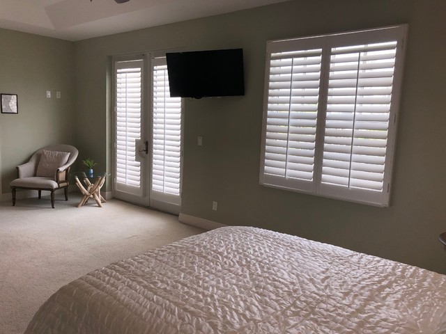Hutchinson Island Plantation Shutters - Beach Style - Bedroom - Miami - by Premier Blinds and ...