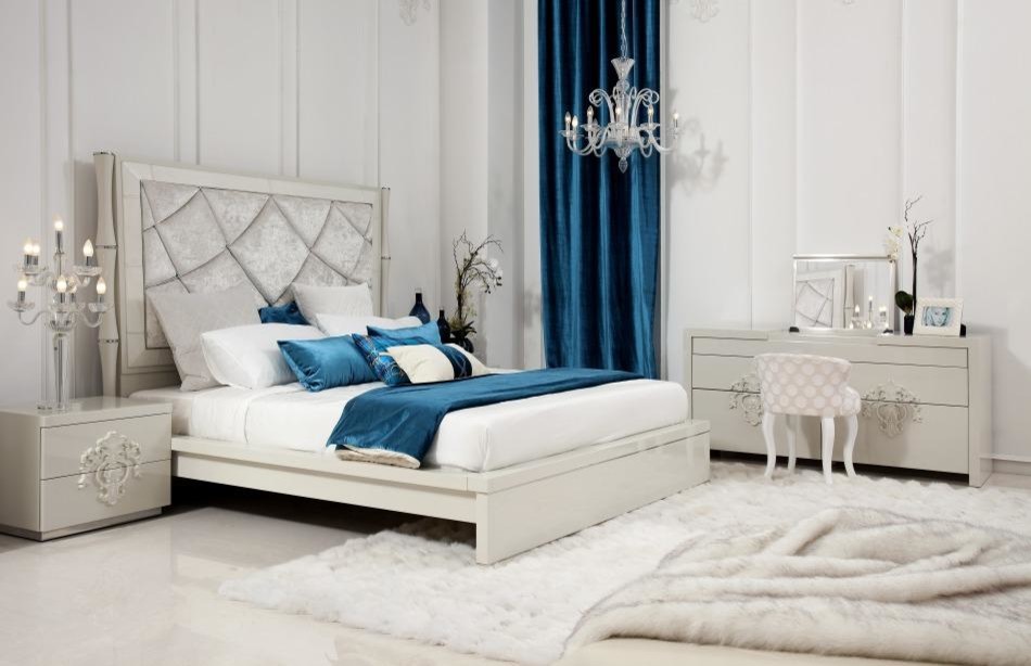 Juliet - Temptation Modern Platform Bed with Tall Headboard ...