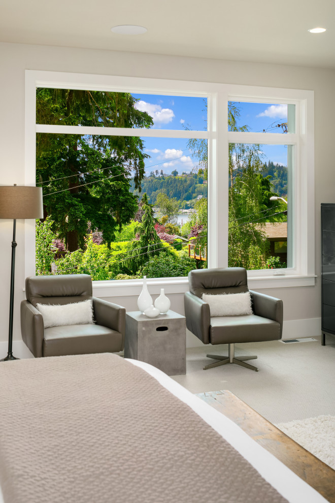 Large Window in Master Bed - Contemporary - Bedroom - Seattle - by ...