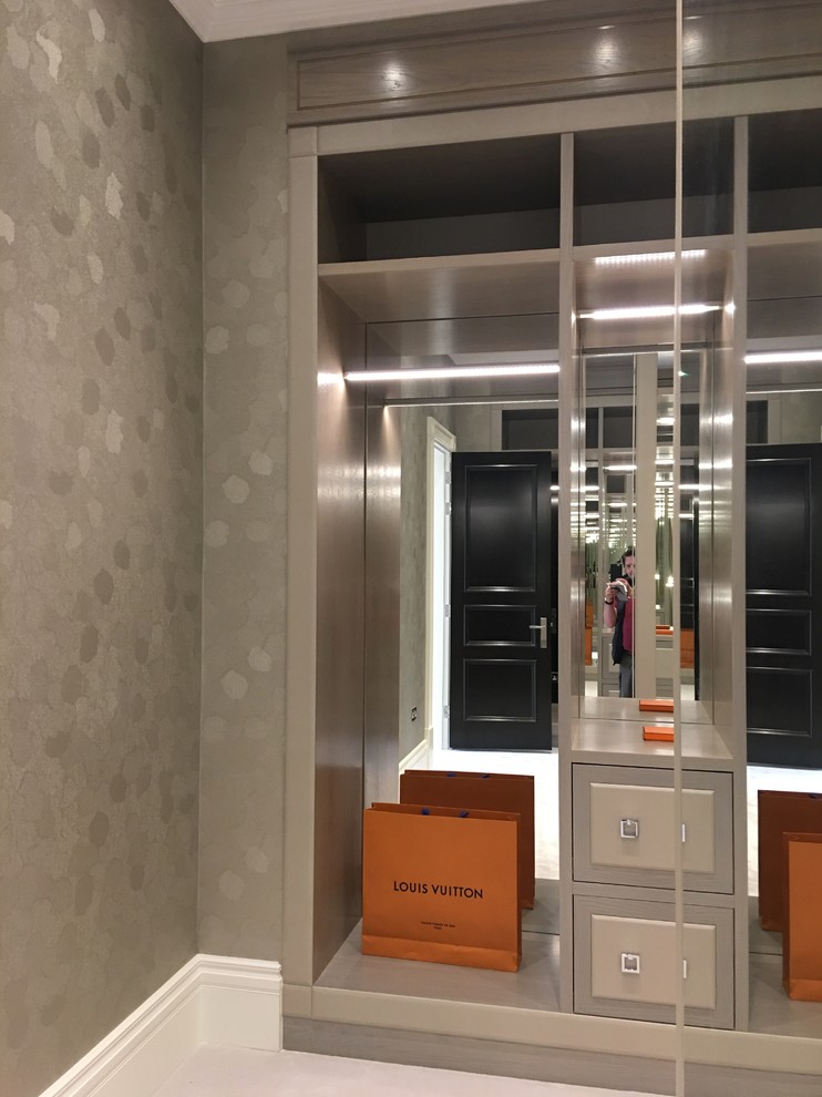 Light Grey Walk-in Closet - Contemporary - Bedroom - London - by Andrew ...