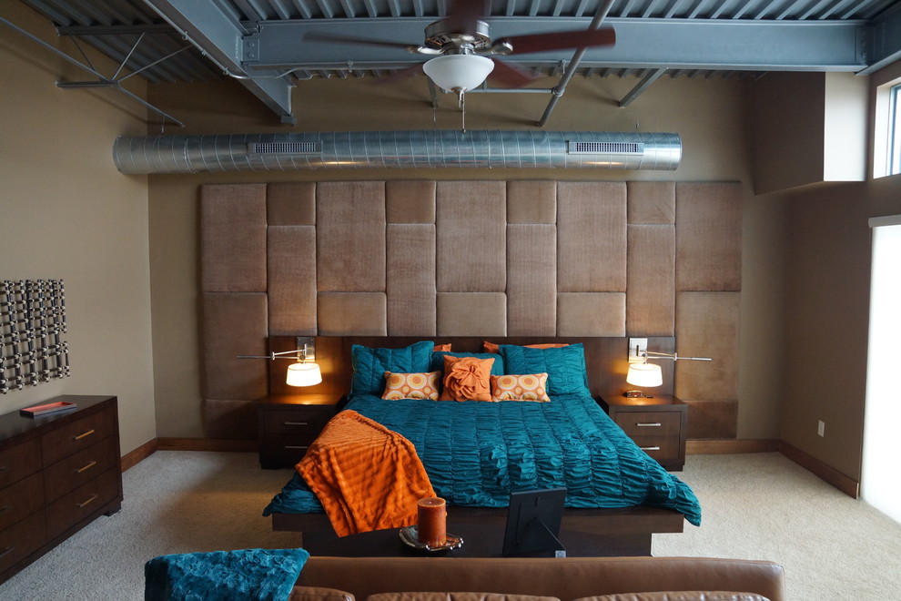 Loft Master Bedroom - Industrial - Bedroom - St Louis - by Heather ...