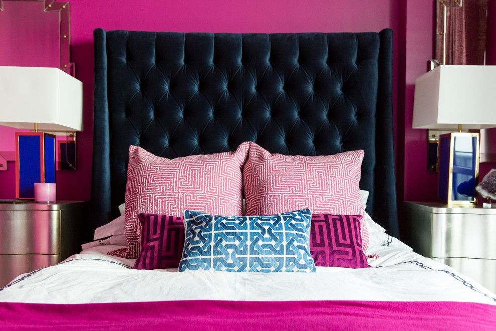 Magenta and Navy Pad Bedroom - Eclectic - Bedroom - New Orleans - by ...