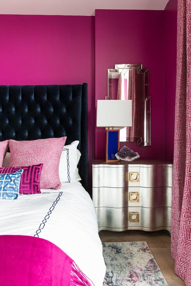 Magenta and Navy Pad Bedroom - Eclectic - Bedroom - New Orleans - by ...