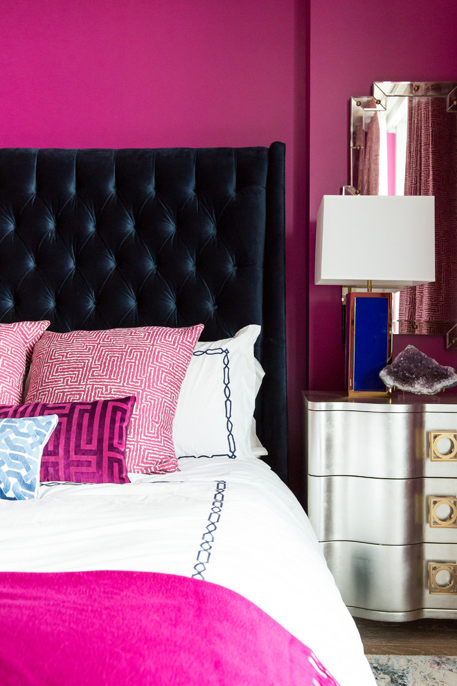 Magenta and Navy Pad Bedroom - Eclectic - Bedroom - New Orleans - by ...