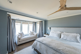 Master bedroom alcove - Beach Style - Bedroom - New York - by Daniel ...