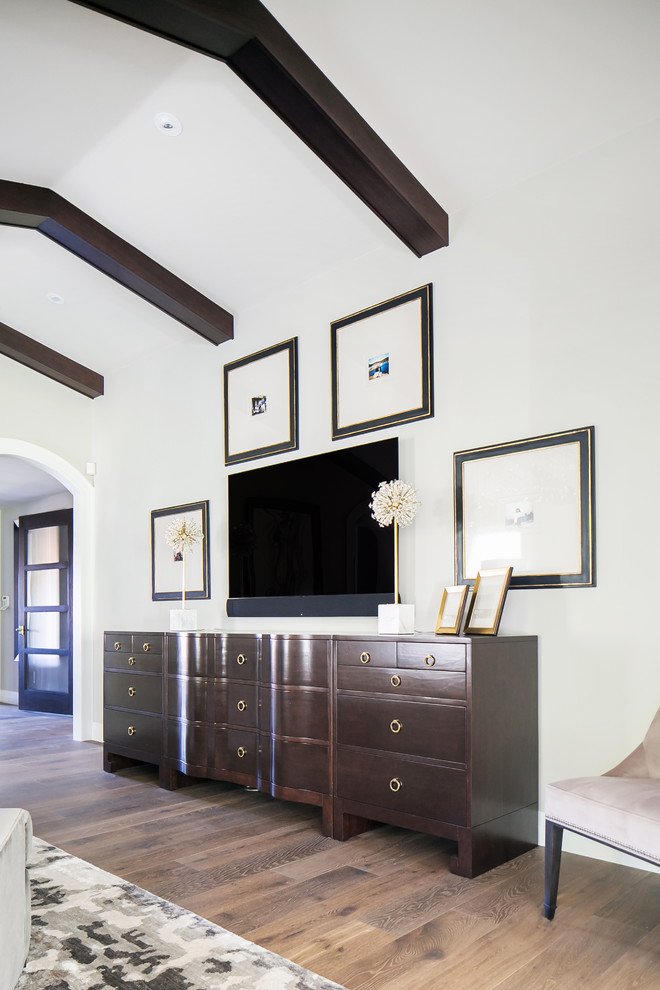 Master Bedroom TV Display | Del Mar Inland Residence - Transitional ...