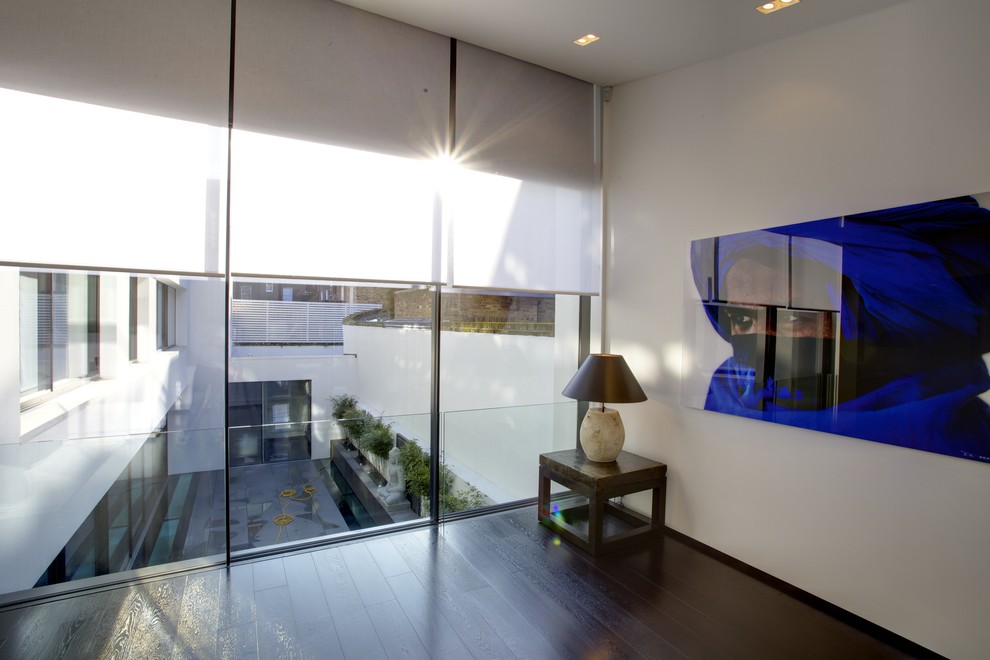 Master Bedroom with Motorised Blinds delivered by Lutron Homeworks ...