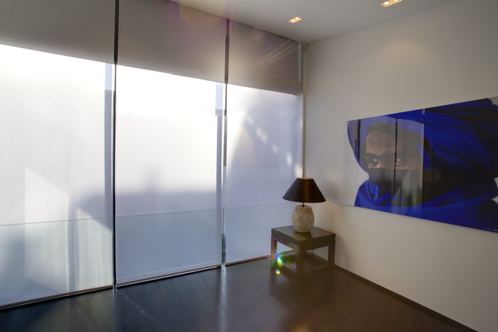 Master Bedroom with Motorised Blinds delivered by Lutron Homeworks ...