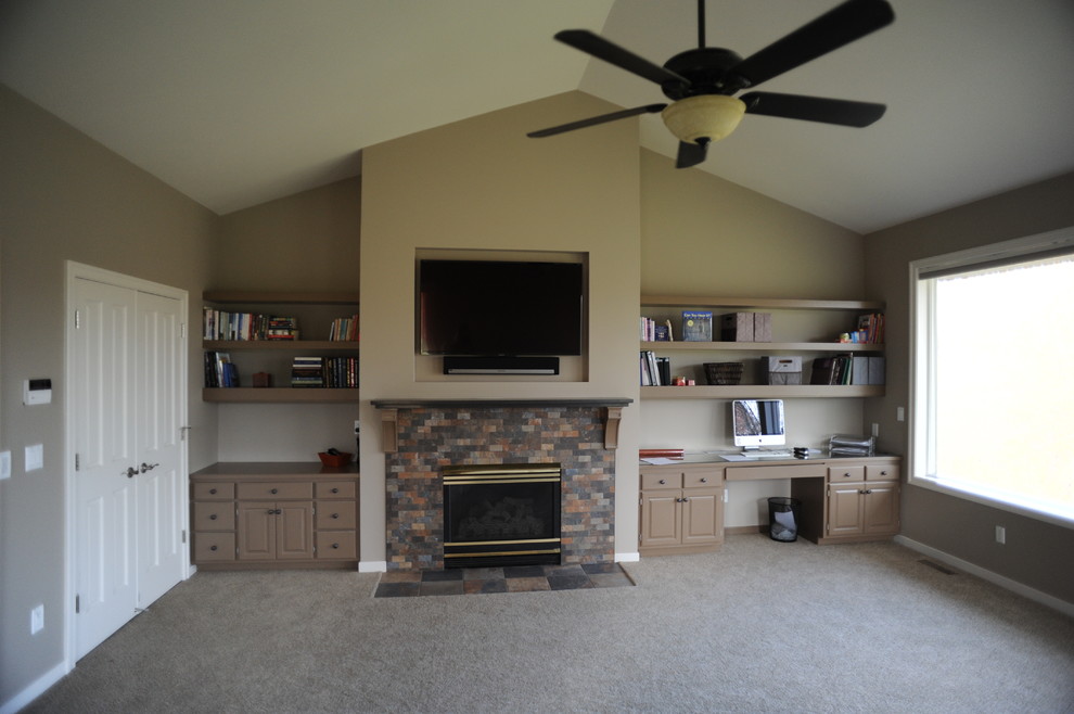 Master fireplace wall - Modern - Bedroom - Minneapolis - by Sarah ...