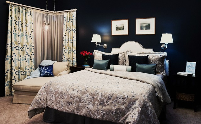 Midnight Blue Master Bedroom - Traditional - Bedroom - Other - by ...