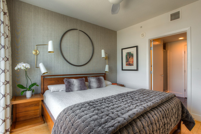 Modern Eclectic Downtown High Rise Apartment - Eclectic - Bedroom ...