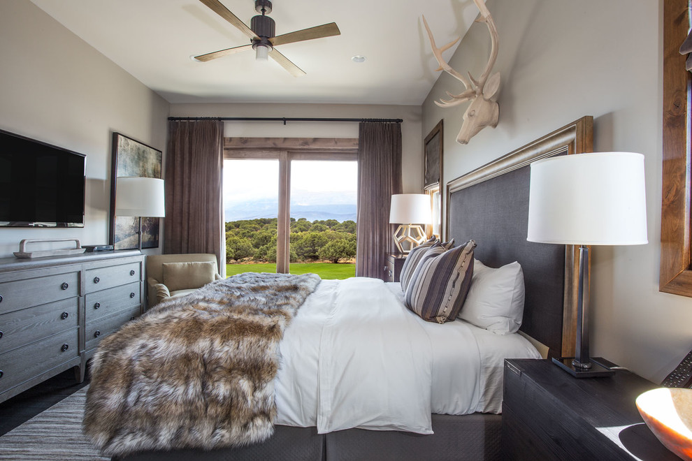 Modern Rustic Lodge | Victory Ranch | Park City - Rustic - Bedroom ...