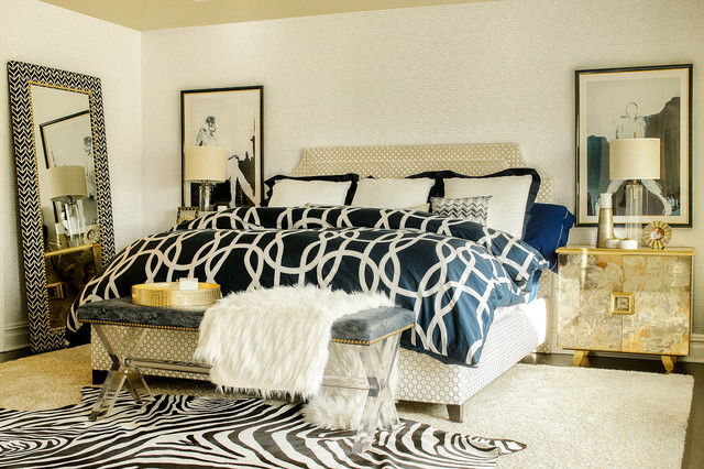 Navy and gold bedroom store